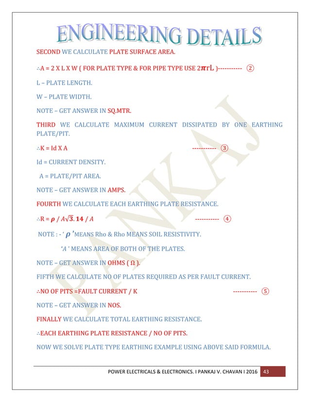 Electrical Design calculations | PDF