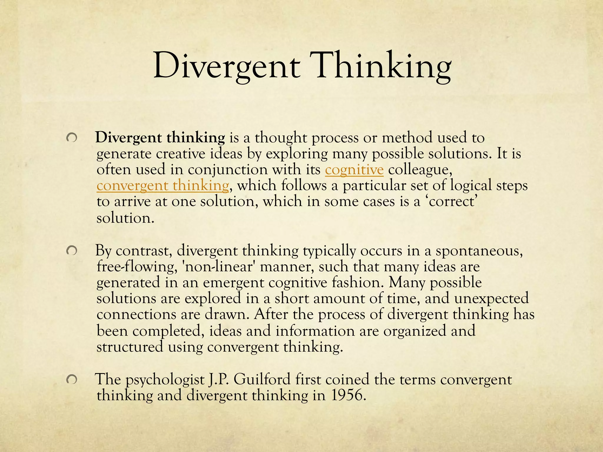 Lecture 5: Creative Thinking | PDF