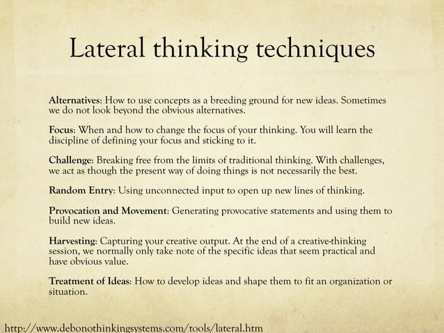 Lecture 5: Creative Thinking | PDF