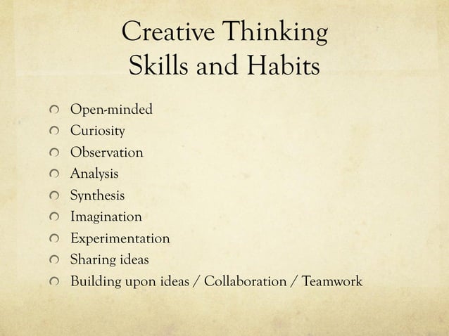 Lecture 5: Creative Thinking | PDF