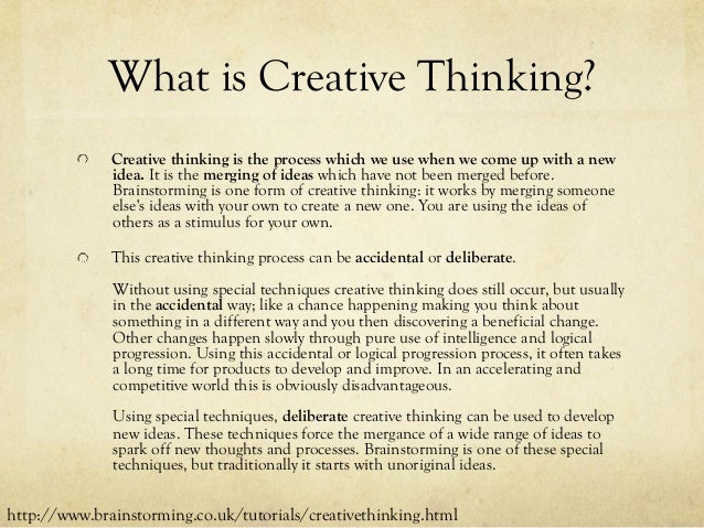 Lecture 5: Creative Thinking