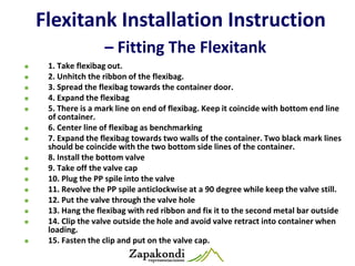 BBL flexitank with instruction | PDF