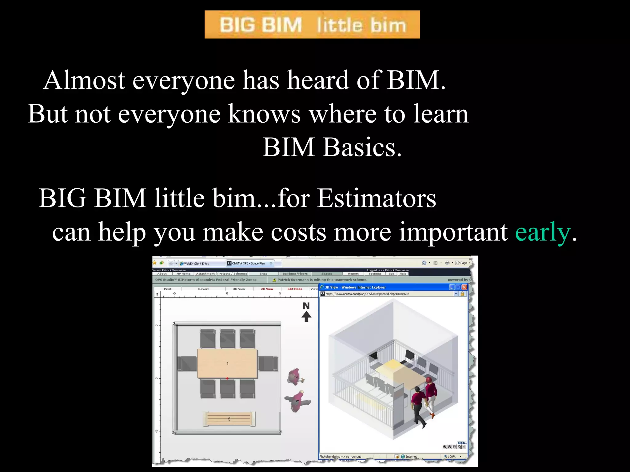 BIG BIM little bim for Estimators - 50 Slides | PPT