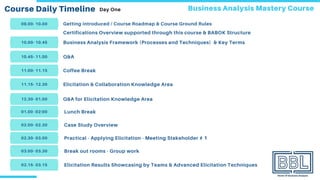 BBL Business Analysis Mastery Course | PDF