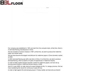 Bbl company presentation | PPT