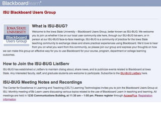 BbLearn Introduction Workshop | PPTX