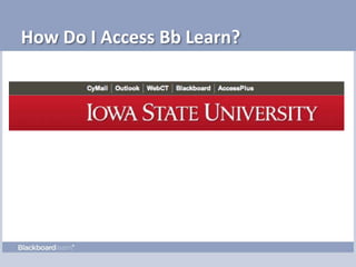 BbLearn Introduction Workshop | PPTX