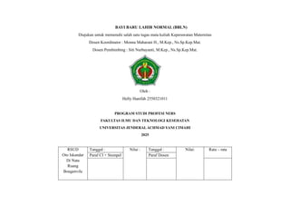 WOC PADA BAYI BARU LAHIR NORMAL PDFFFFFF | PDF