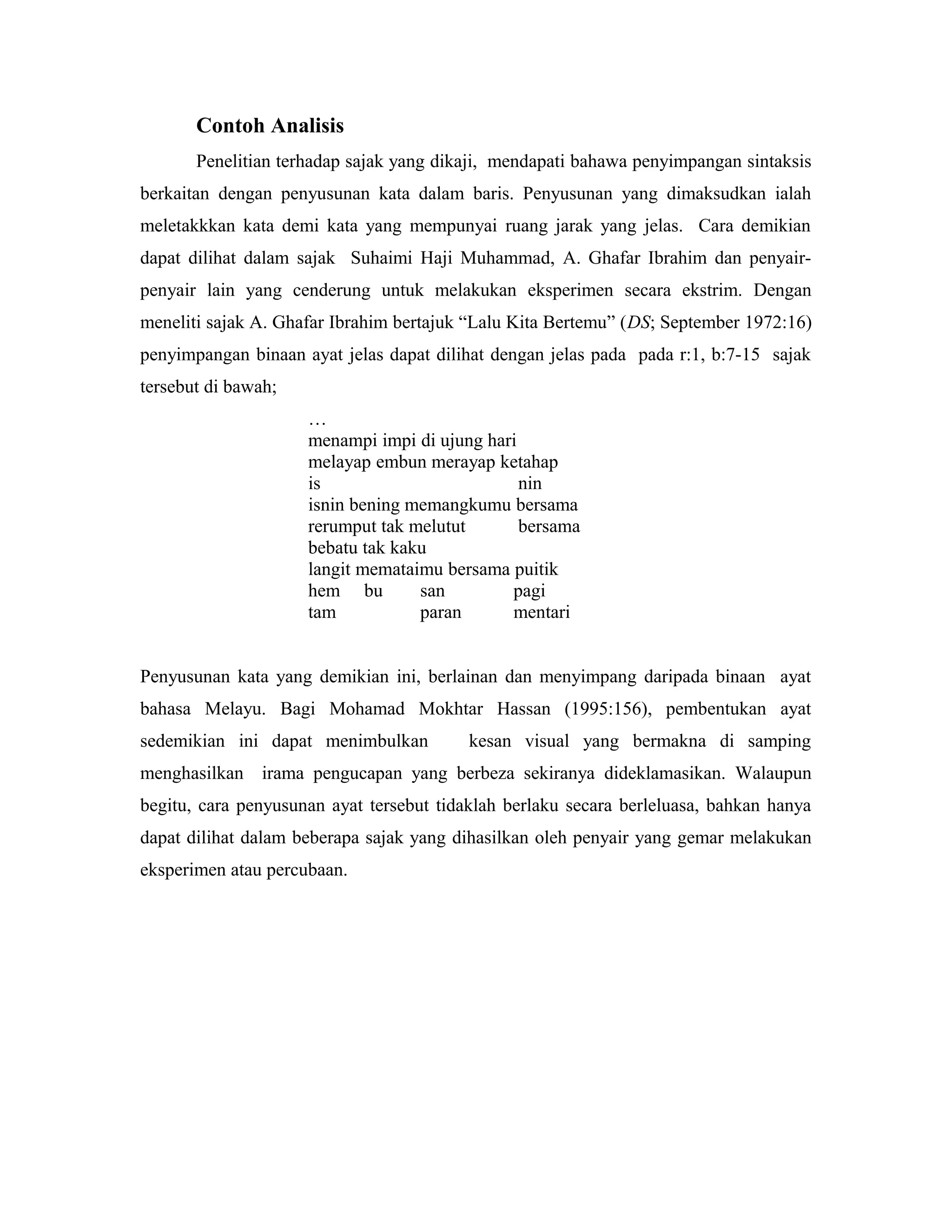 Bbm 3103 contoh analisis (2) | PDF