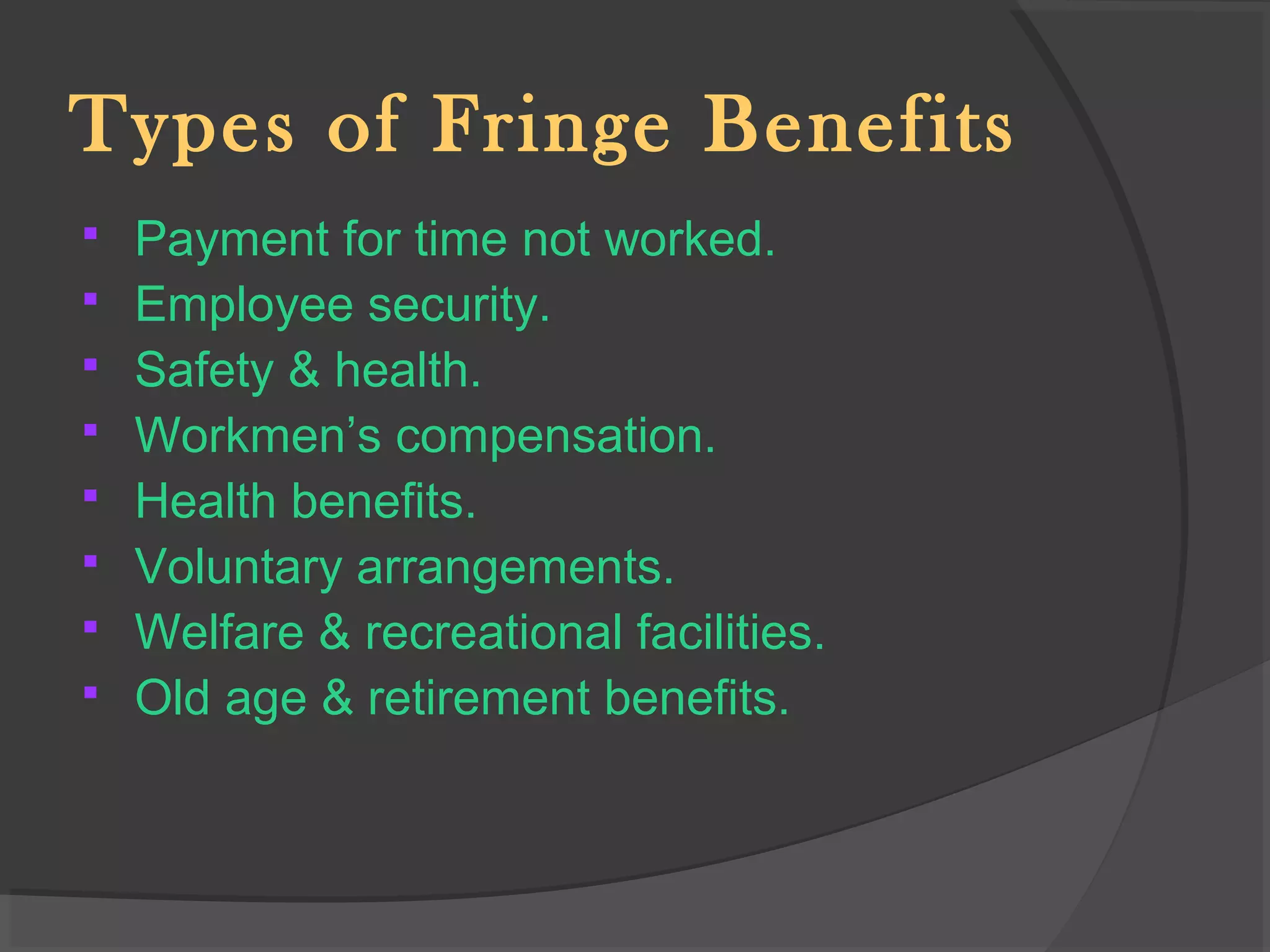 Fringe Benefits ppt by Mr. K.V.Samapth Pavan | PPT | Free Download
