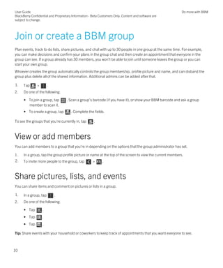 Bbm for android-1-0_user_guide-beta | PDF