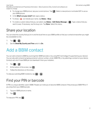 Bbm for android-1.0_user_guide-beta | PDF