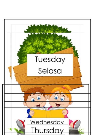 kad bacaan english year 1 untuk ditampal dalam kelas | PDF