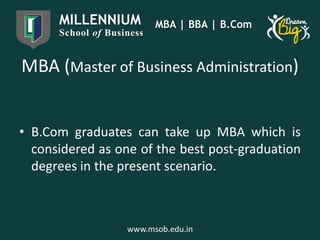 BBA or B.Com what should you choose ? | PPTX