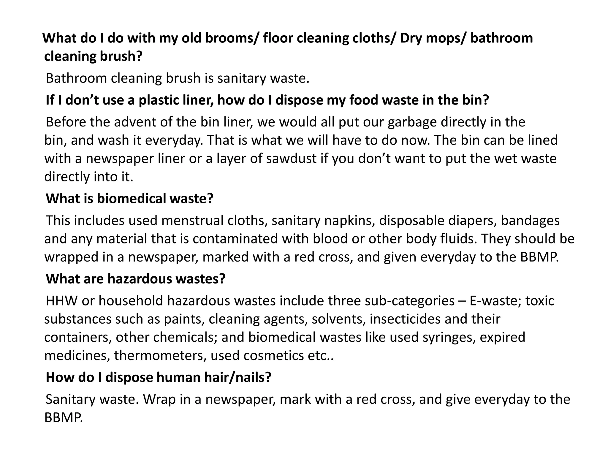 BBMP waste segregation | PPTX