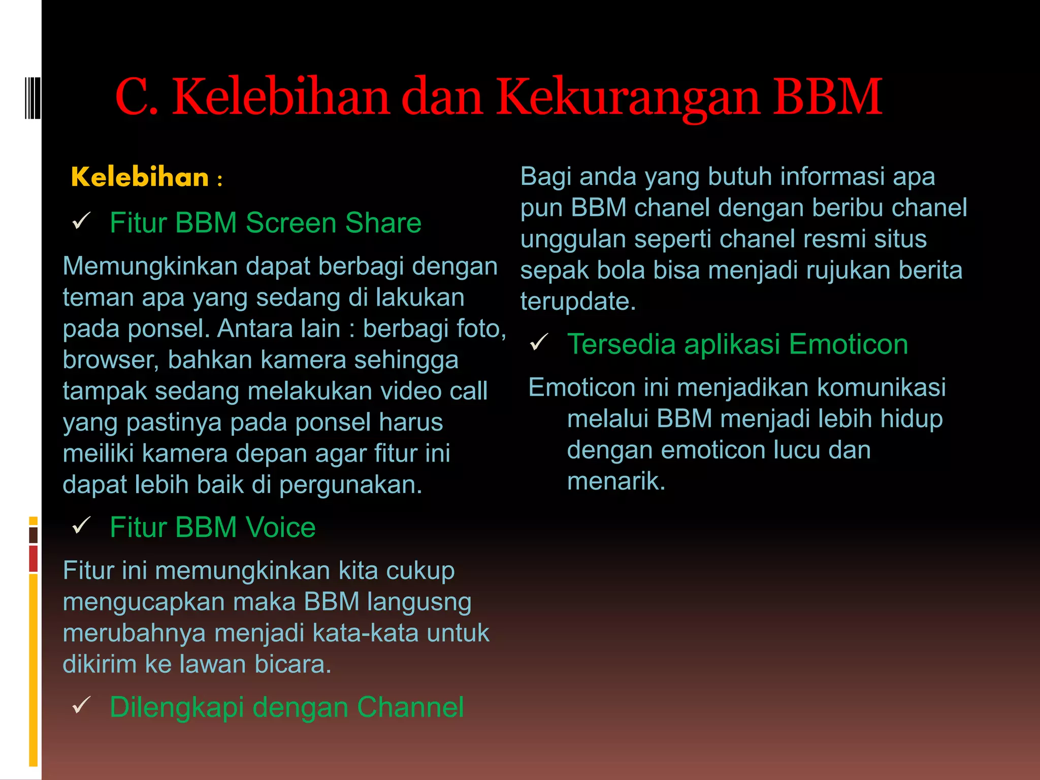 KOMUNIKASI DATA (BBM) & TLK | PPT