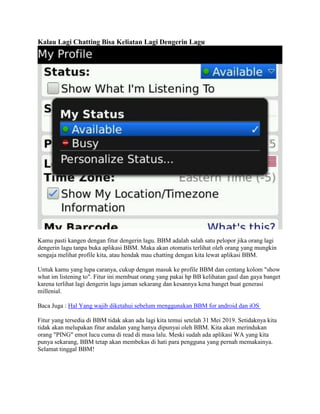 Bbm resmi tutup layanan | PDF