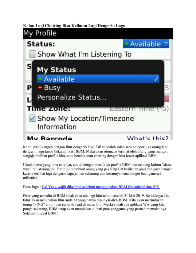 Bbm resmi tutup layanan | PDF