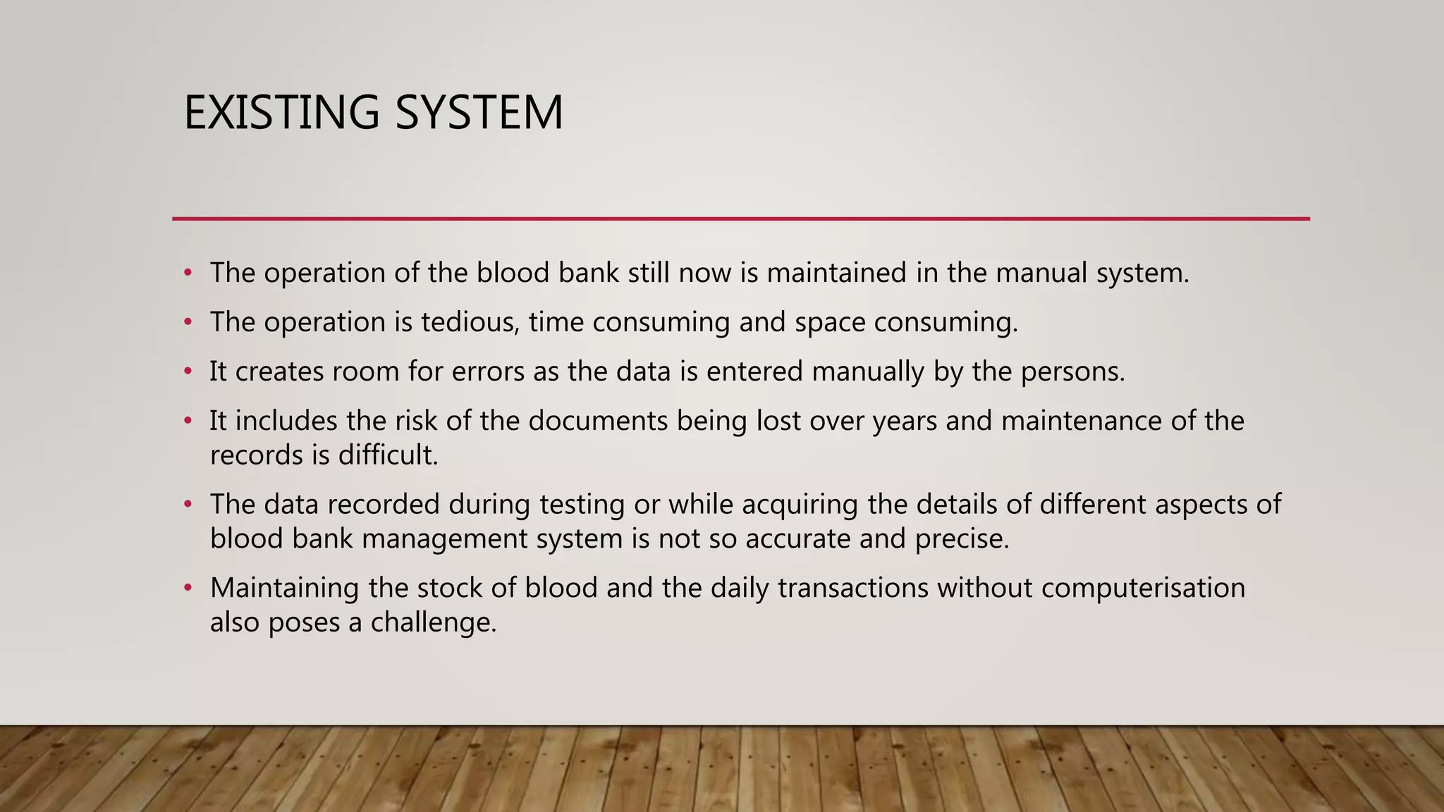 Blood Bank Management System | PPTX