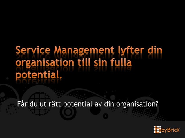 byBrick - Service Management | PPTX