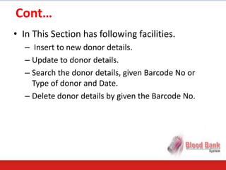 Online blood donor Management System | PPT