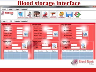 BLOOD BANK SOFTWARE PRESENTATION | PPTX