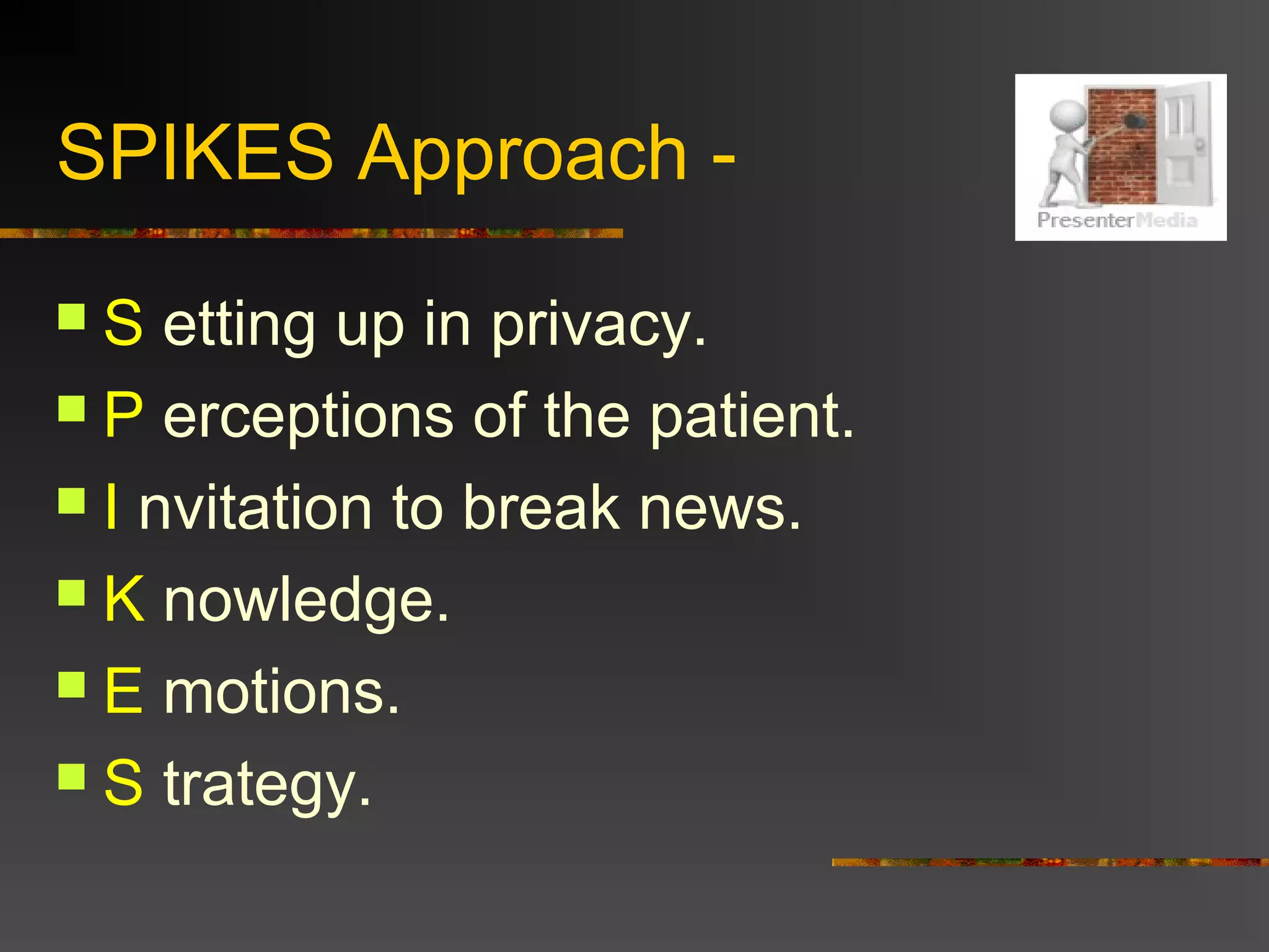 Breaking Bad News - Easy to Break | PPT