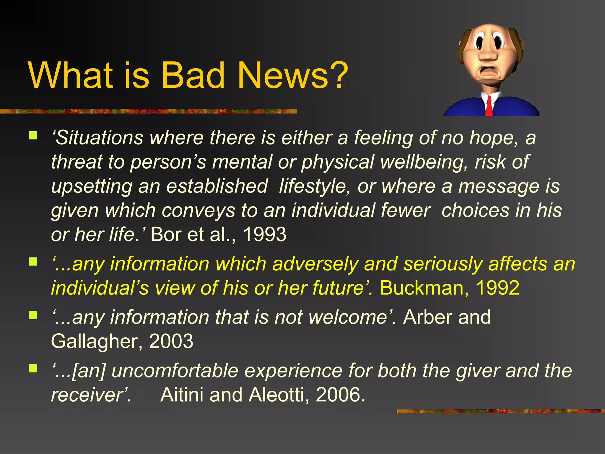 Breaking Bad News - Easy to Break | PPT