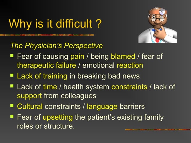 Breaking Bad News - Easy to Break | PPT | First Aid | Injuries
