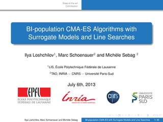 BI-population CMA-ES Algorithms with Surrogate Models and Line Searches ...