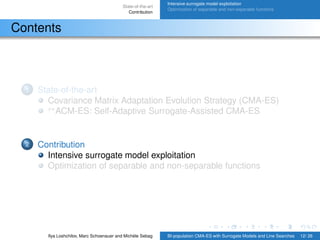 BI-population CMA-ES Algorithms with Surrogate Models and Line Searches | PDF