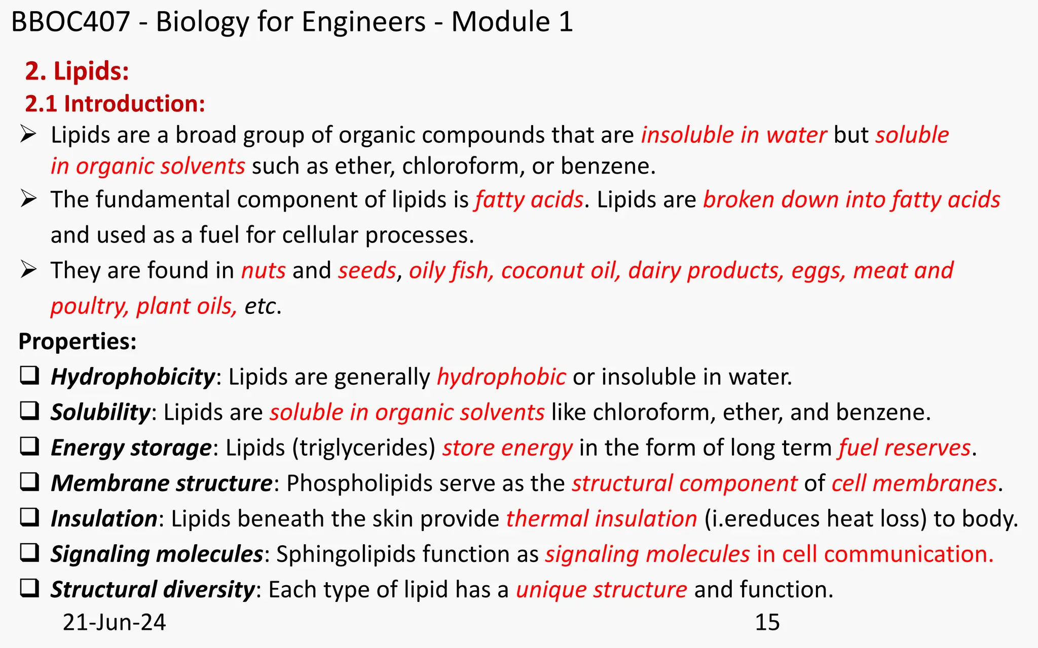 BBOC407 Module 1.pptx Biology for Engineers | PPTX