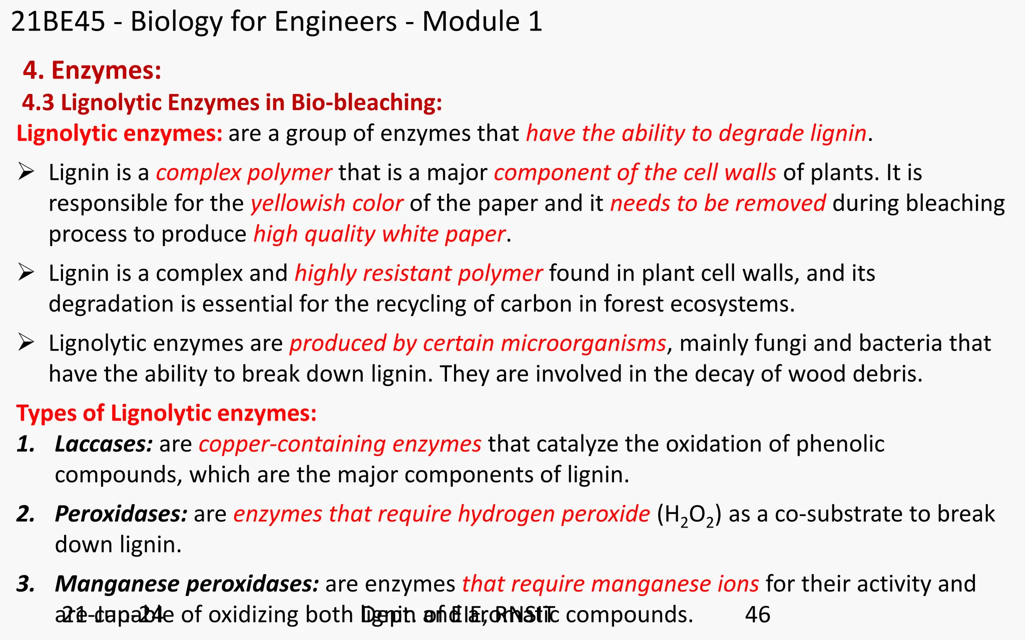 BBOC407 Module 1.pptx Biology for Engineers | PPTX