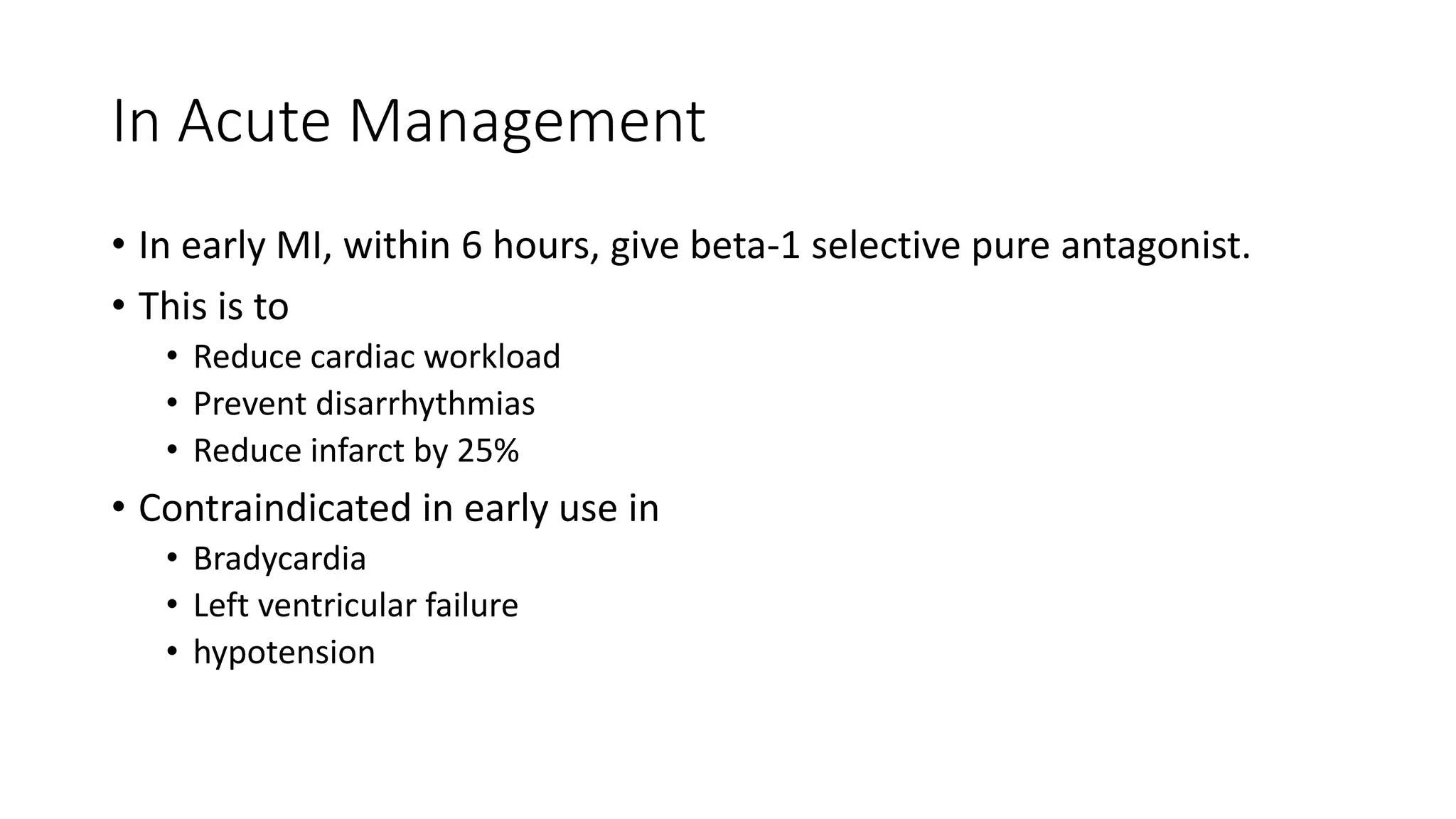 Beta blockers in MI- Pharmacological basis | PPTX