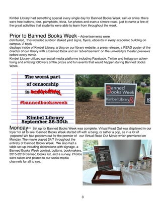Kimbel Library and Bryan Information Commons Banned Books Report | PDF