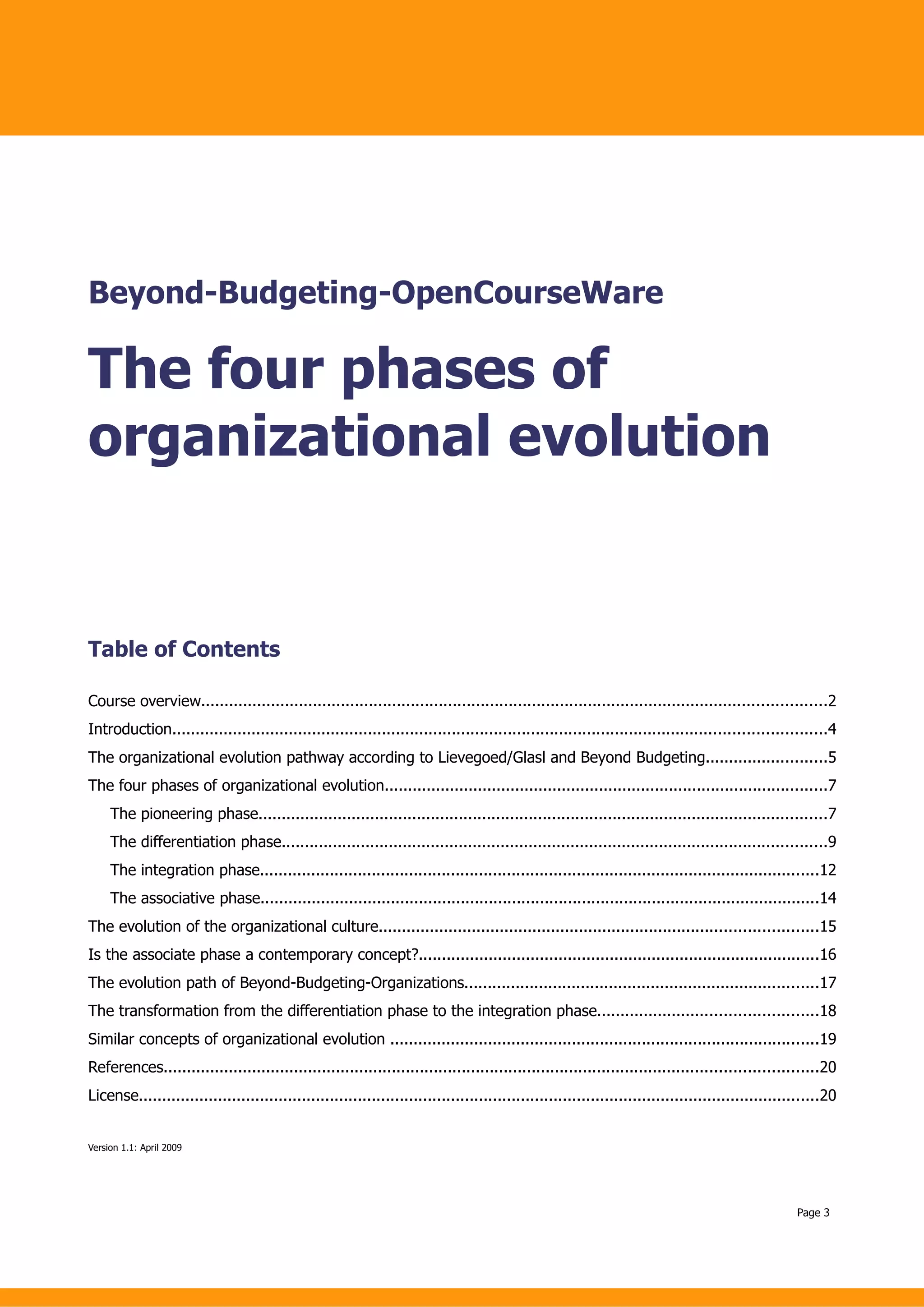 The four phases of organizational evolution | PDF
