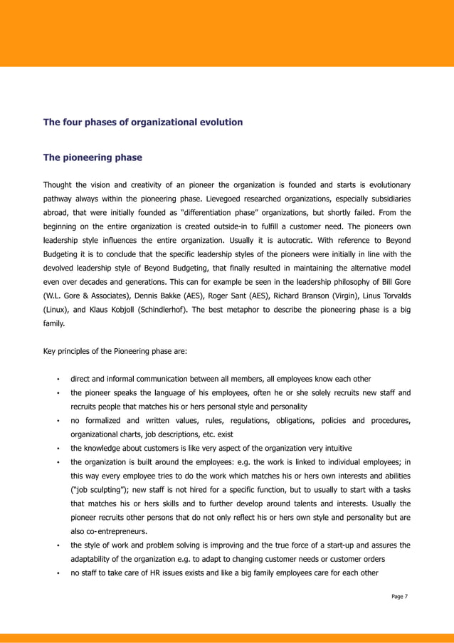 The four phases of organizational evolution | PDF