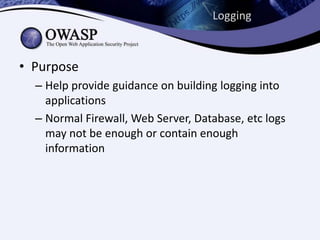Owasp Indy Q2 2012 Cheat Sheet Overview | PPTX