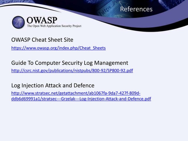 Owasp Indy Q2 2012 Cheat Sheet Overview | PPT
