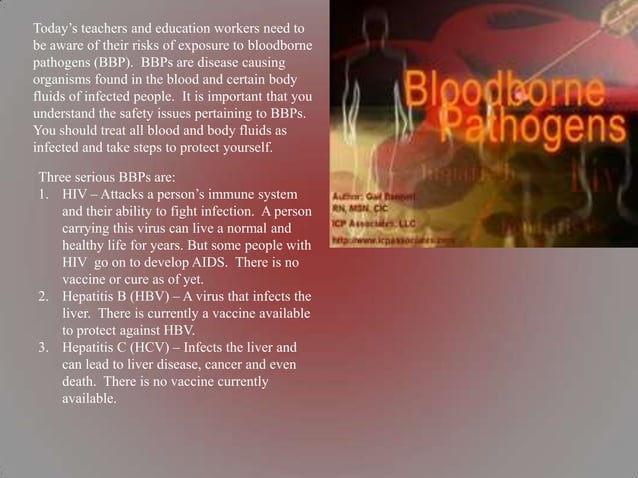 Bloodborne Pathogen Training-Greenhill School | PPT