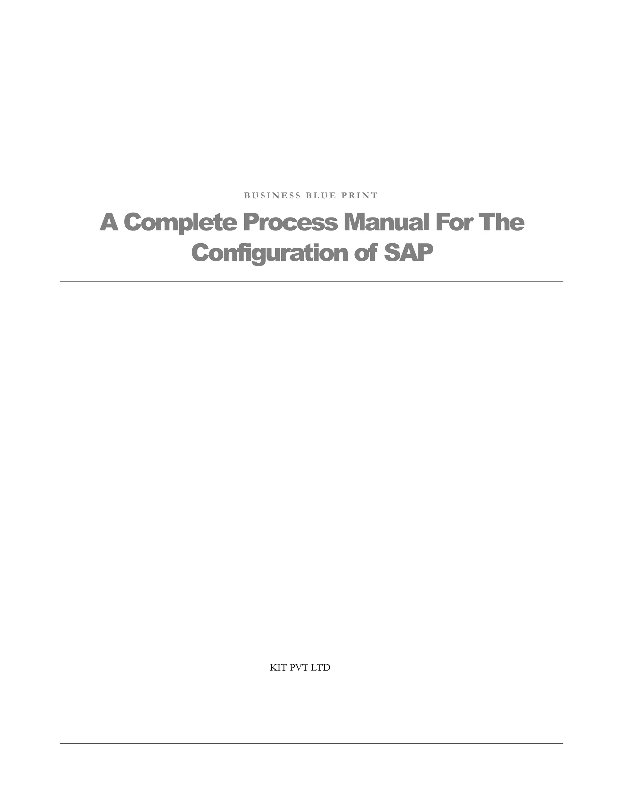SAP BUSINESS BLUE PRINT PRACTICE PROJECT | PDF | Business Accounting ...