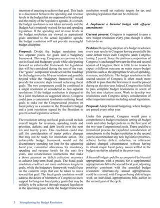 Strengthening the Budget Resolution | PDF