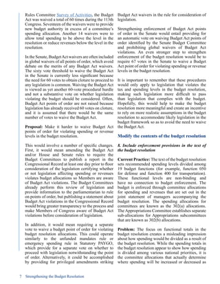 Strengthening the Budget Resolution | PDF