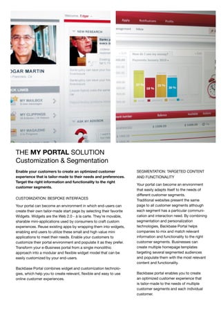 Backbase Portal Brochure | PDF