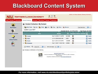 Blackboard Portfolio Tool Preview | PPT