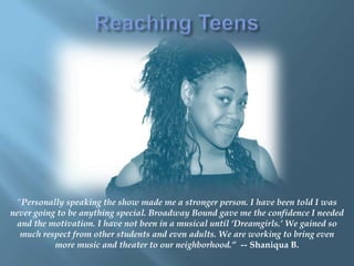 Introduction to Broadway Bound | PPTX | Family/Children | Genres