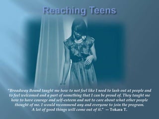 Introduction to Broadway Bound | PPTX | Family/Children | Genres