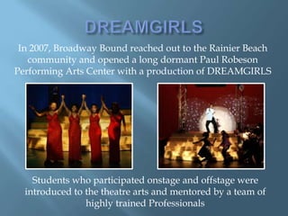 Introduction to Broadway Bound | PPTX | Family/Children | Genres