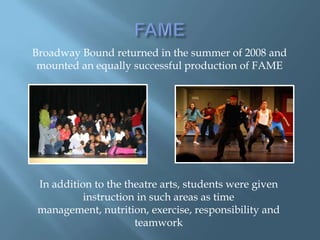 Introduction to Broadway Bound | PPTX | Family/Children | Genres