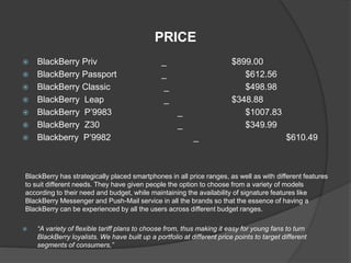marketing presentation on blackberry | PPTX